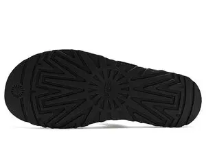 UGG Goldengaze Suede Slides With Adjustable Strap - Black