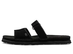UGG Goldengaze Suede Slides With Adjustable Strap - Black