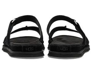UGG Goldengaze Suede Slides With Adjustable Strap - Black