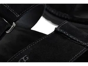 UGG Goldengaze Suede Slides With Adjustable Strap - Black