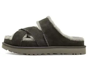 UGG Greenport Cross Strap Slide Slipper - Gray