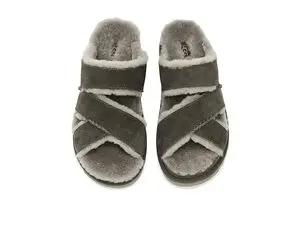 UGG Greenport Cross Strap Slide Slipper - Gray