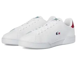 Lacoste Carnaby Cup Leather Sneakers - White/navy/red