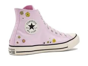CONVERSE Chuck Taylor All Star Embroidered Floral High-top Sneakers - Pink
