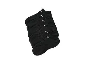 Nike Everyday Lightweight No Show Athletic Socks 6 Pair Pack - Black