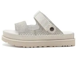 UGG Goldenstar Crackle Glide Sandals - White