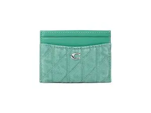 COACH Essential Card Case With Quilting Wallet Handbags Ivory - Bone