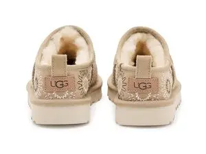 UGG Classic Micro Sun Stitch Embroidered Slip-on Boots - Taupe