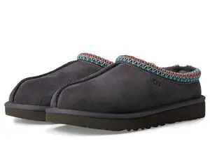 UGG Tasman Ii Suede Slippers With Braided Collar - Gray