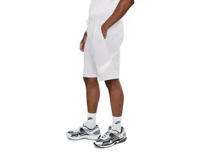 Nike Club Fleece Mid-thigh Workout Shorts - White