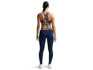 Nike Pro Mid-rise Full-length Leggings Workout /white - Navy