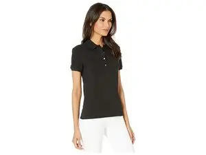 Lacoste Short Sleeve Slim Fit Stretch Pique Polo - Black