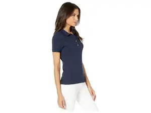 Lacoste Short Sleeve Slim Fit Stretch Pique Polo - Navy