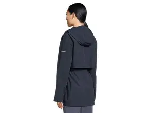 Columbia Water-resistant Hooded Jacket With Drawstring Waist - Navy