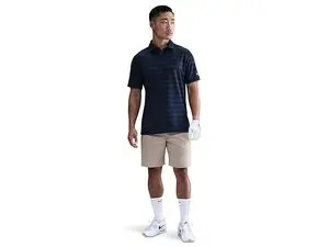 Nike Velocity Dri-fit Striped Golf Polo Clothing University Black - Navy