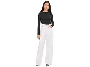 Madewell Bria Sparkle Ribbed Long Sleeve Top - Black