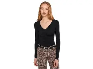 Madewell Slinky V-neck Top - Black