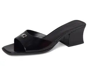 COACH Sculpted C Leather Block Heel Sandals