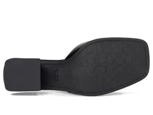 COACH Sculpted C Leather Block Heel Sandals