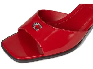 COACH Sculpted C Leather Block Heel Sandals
