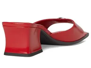 COACH Sculpted C Leather Block Heel Sandals