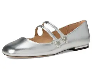 COACH Winley Metallic Leather Mary Jane Flats