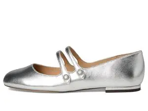 COACH Winley Metallic Leather Mary Jane Flats