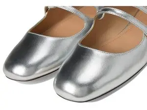 COACH Winley Metallic Leather Mary Jane Flats