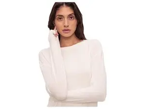 Eberjey Gisele Modal Long Sleeve Top - Bone