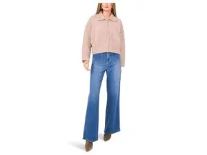 Vince Camuto Collared Zip-up Cardigan Sweater