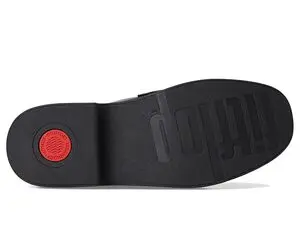 Fitflop F-luma Chunky-snaffle Box-leather Demi-wedge Loafers - Black