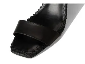 Vince Camuto Kaden Stitched Block Heel Mule Sandals - Black