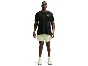 Nike Stride Dri-fit Adv Short Sleeve Running Top - Black/reflective Silver