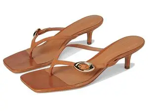 Schutz Miriam Kitten Stiletto Mule Sandal With Buckle Detail