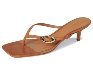 Schutz Miriam Kitten Stiletto Mule Sandal With Buckle Detail