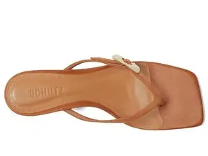 Schutz Miriam Kitten Stiletto Mule Sandal With Buckle Detail