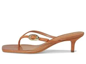 Schutz Miriam Kitten Stiletto Mule Sandal With Buckle Detail