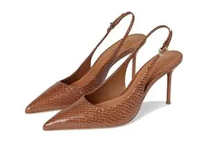 Schutz Paola Pointed Toe Stiletto Slingback Heels - Taupe