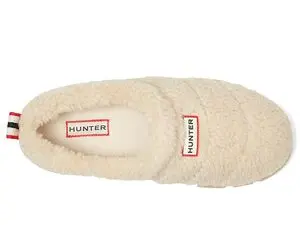 Hunter Madisons Faux Fur Flat Mules - Beige