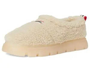Hunter Madisons Faux Fur Flat Mules - Beige