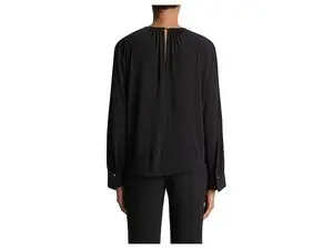 Vince Soft Gathered Blouse - Black
