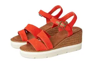 Toms Darya Platform Wedge Sandals With Rope-wrapped Midsole And Buckled Ankle Strap