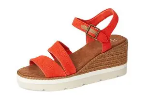 Toms Darya Platform Wedge Sandals With Rope-wrapped Midsole And Buckled Ankle Strap
