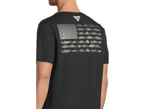 Columbia Pfg Fish Flag Ii Short Sleeve T Shirt /graphite Gradient - Black