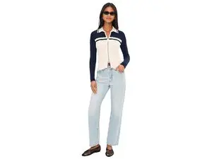 Madewell Colorblock Zip Cotton Boucle Cardigan