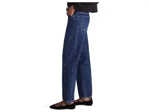 Madewell Pieced Barrel Jeans In Mckinney Wash - Navy