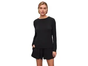 Eberjey Gisele Top Women's Pajama Ivory Black