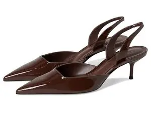 Schutz Paola Mid Slingback Stiletto Heel - Root Brown