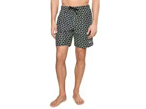 Nike Breaker Swoosh Link 7 Brief Lined Volley Swim Trunks - Black