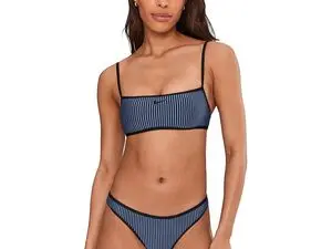 Nike Ripple Texture Bralette Bikini Top - Gray